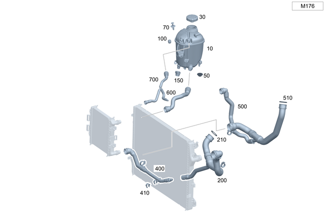 223-500-00-00 - Expansion Resvr Coolant 1991-2025 Mercedes-Benz ...