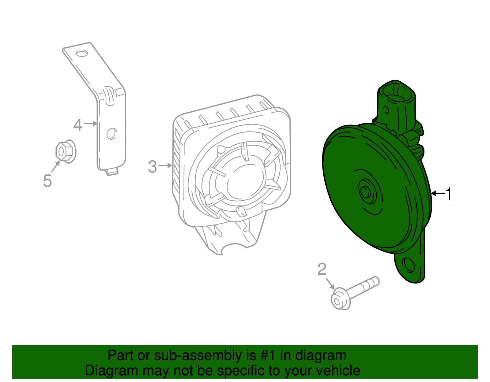 2011-2024 Porsche Alarm Horn V04-015-001-BE | Sunset Porsche Parts