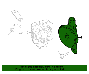 2011-2024 Porsche Alarm Horn V04-015-001-BE | Sunset Porsche Parts