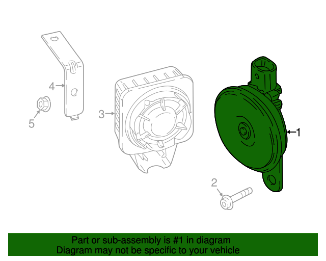 2011-2024 Porsche Alarm Horn V04-015-001-BE | Sunset Porsche Parts