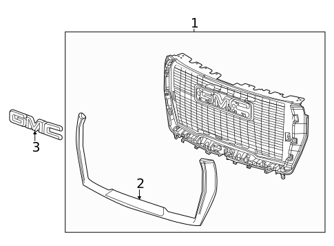 Grille & Components for 2022 GMC Yukon XL | GM Parts Store