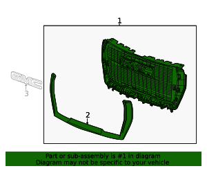 84835784 - Grille Assembly 2023-2024 GMC | Chevrolet Parts Direct