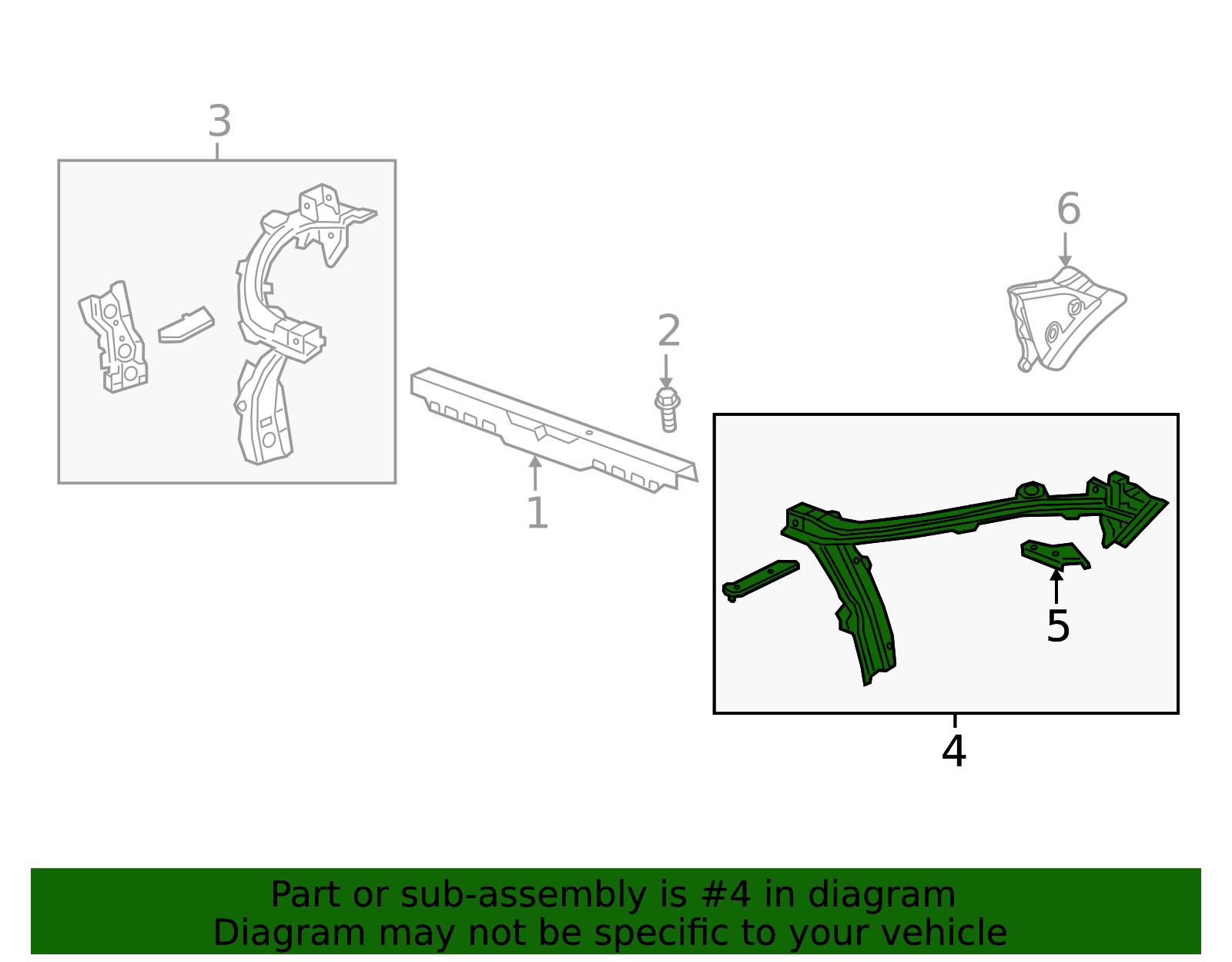 2018-2024 GMC Terrain Front Driver Side Upper Tie Bar Extension ...