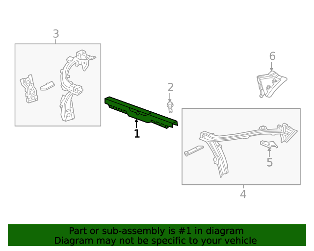 84267902 - Front End Upper Tie Bar 2018-2024 GM | Chevrolet Parts Direct