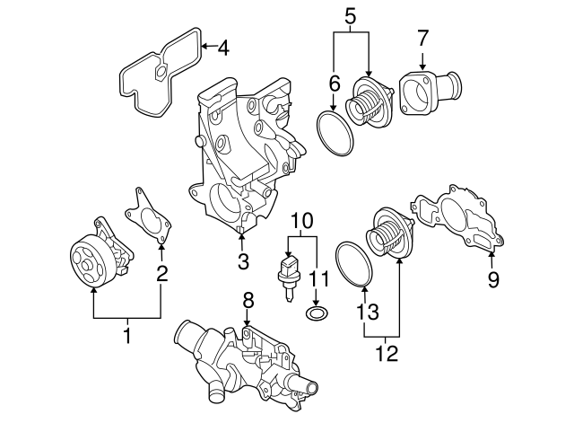 2009-2014 Nissan Cube Water Outlet Gasket 11062-EN200 | TascaParts.com