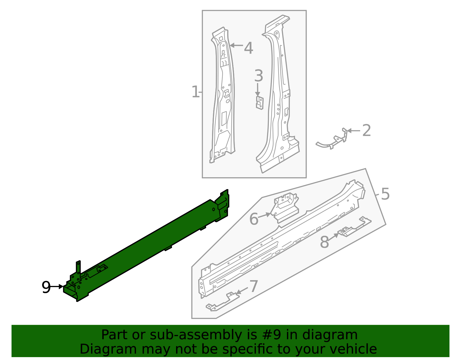 2021-2024 Volkswagen ID.4 Rocker Panel Reinforcement 11A-810-327-B ...