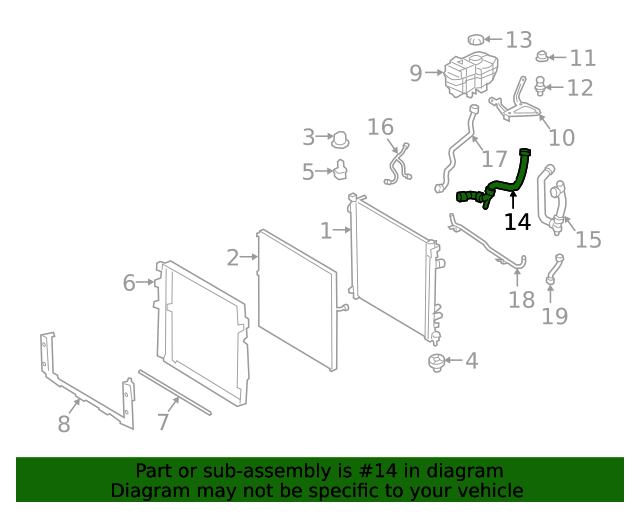 463-500-16-01 - Radiator Hose 2019-2021 Mercedes-Benz G 550 | Mercedes ...
