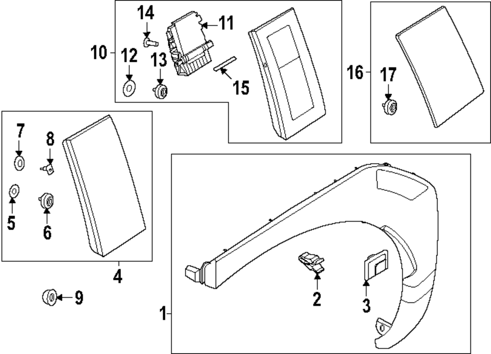 Genuine Wheel Opening Molding for 2024-2025 Hyundai Santa Fe | Part ...