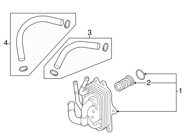 25420-3X500 - Automatic Transmission Oil Cooler Hose 2015-2018 Kia ...