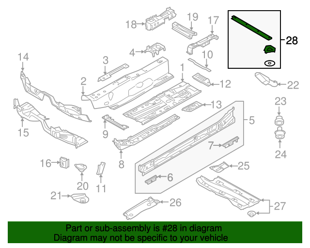 8V4-825-101 - Under Cover 2016-2018 Audi A3 Sportback e-tron | Audi OEM ...