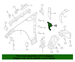 2014-2022 Land Rover Range Rover Sport Fender Insulator LR044066 | OEM ...