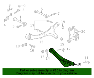 2021-2023 GM Rear Passenger Side Suspension Lower Control Arm 84728686 ...