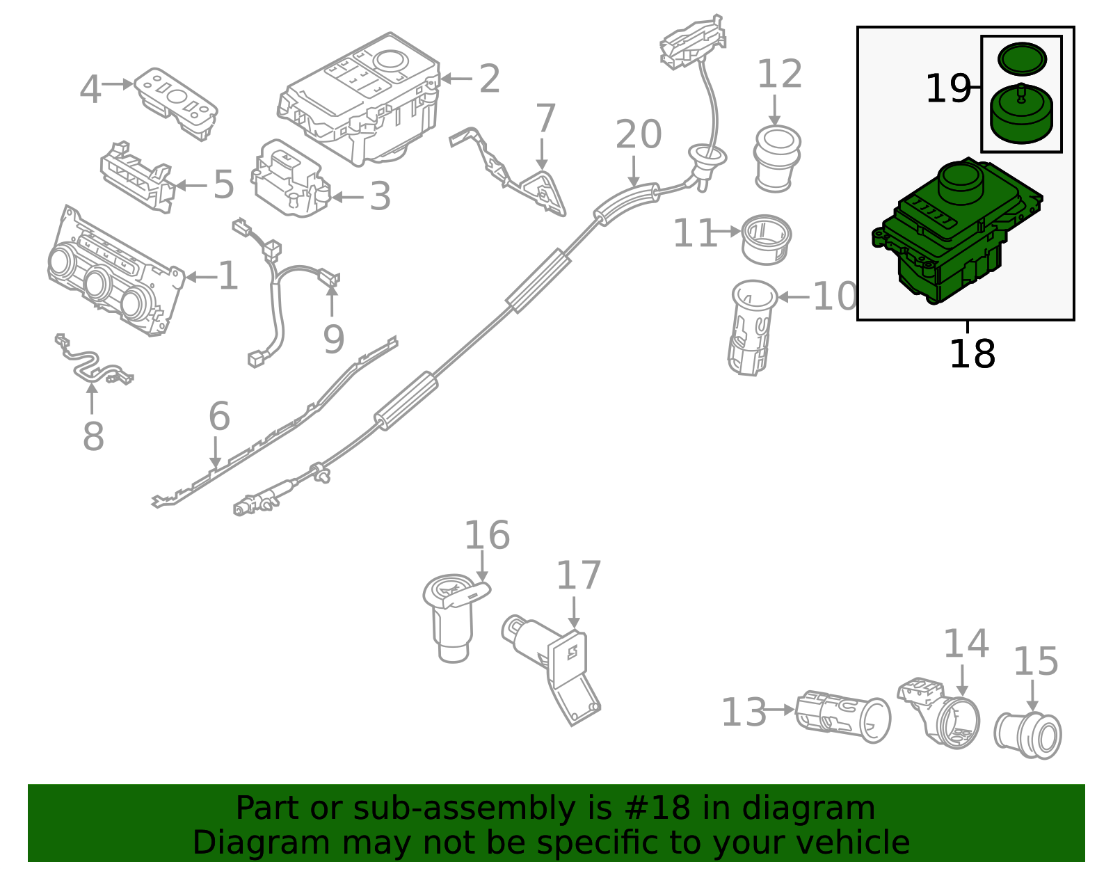 2017-2023 Land Rover Gear Shift Assembly LR117067 | OEM Parts Online