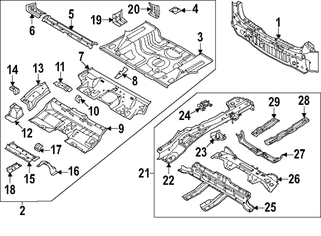 65700-AT000 - Rail Assembly 2023-2024 Kia Niro | Kia.Parts Store