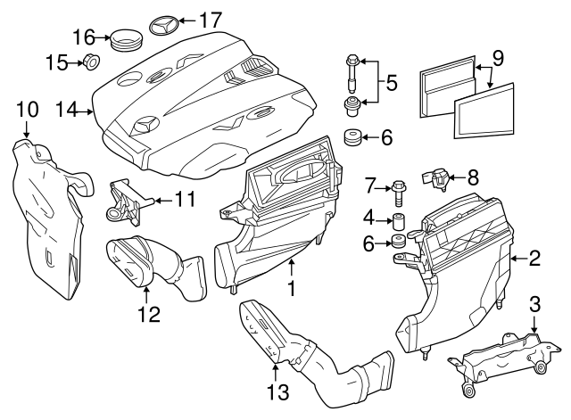 642-090-40-01 - Air Cleaner Assembly 2007-2013 Mercedes-Benz | Mercedes ...