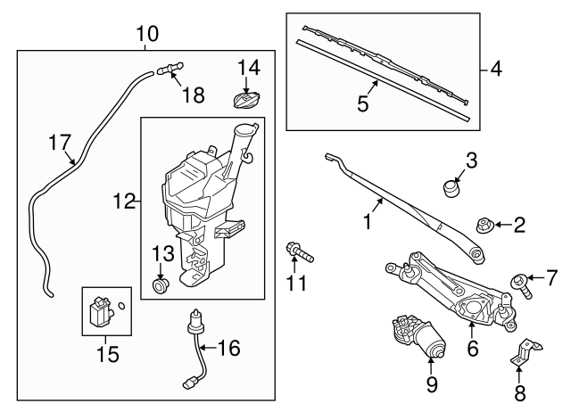 2014-2018 Kia Wiper Arm 98320-A7500 | OEM Parts Online