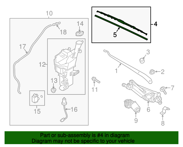98360-3X100 - Blade Assembly Wiper Pas Kia.Parts Store