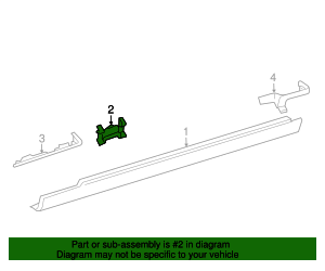 2003-2013 Mercedes-Benz Rocker Molding Clip 211-988-05-78 | MB OEM Parts