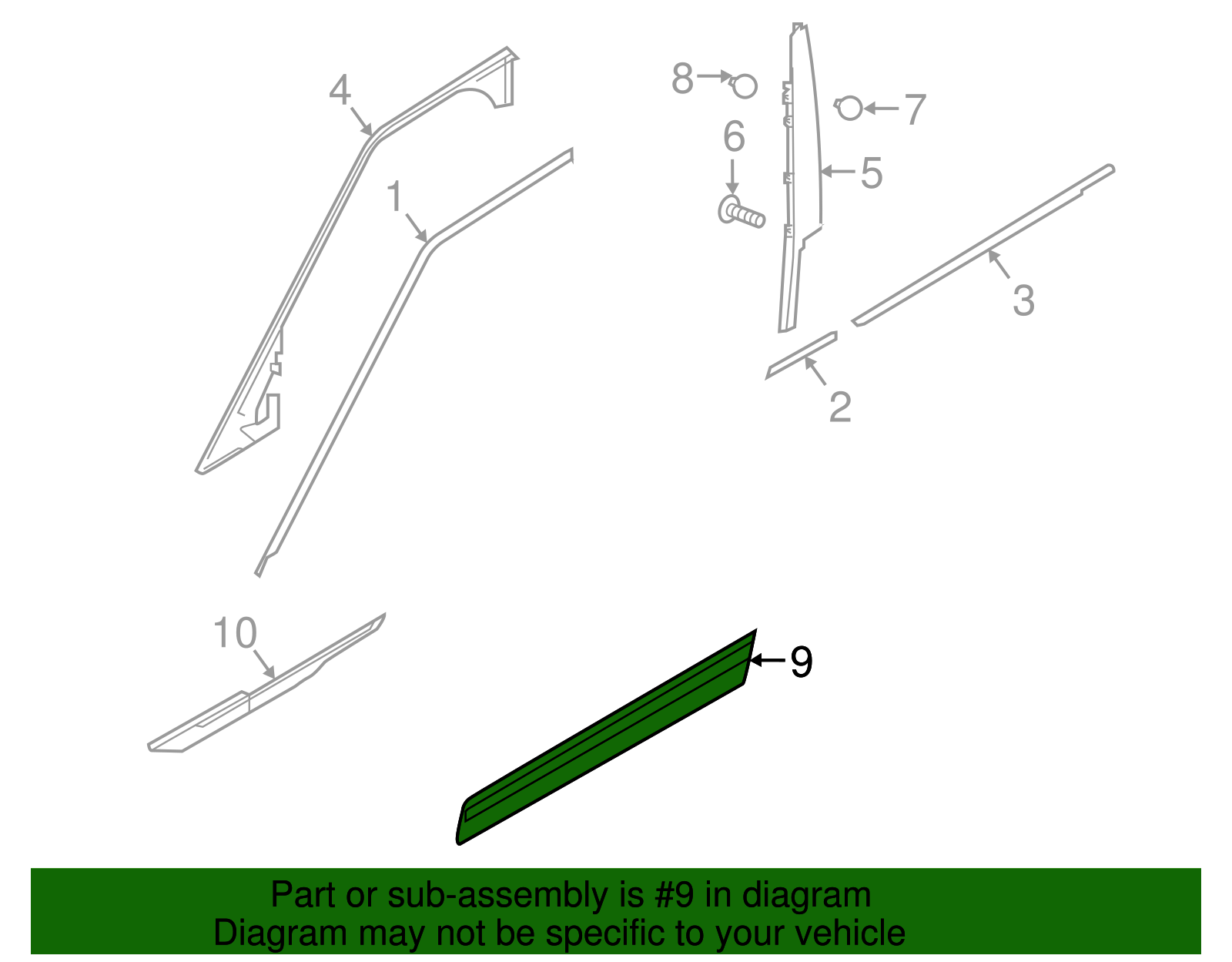 Genuine OEM Lower Molding Part# LR146632 Fits 2018-2023 Land Rover ...