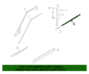 2018-2023 Land Rover Range Rover Velar Belt Molding LR163571 | Express ...