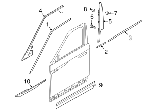 LR146634 - Door Molding 2018-2020 Land Rover Range Rover Velar ...
