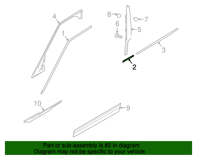 2018-2021 Land Rover Range Rover Velar Belt Molding LR092726 | OEM ...