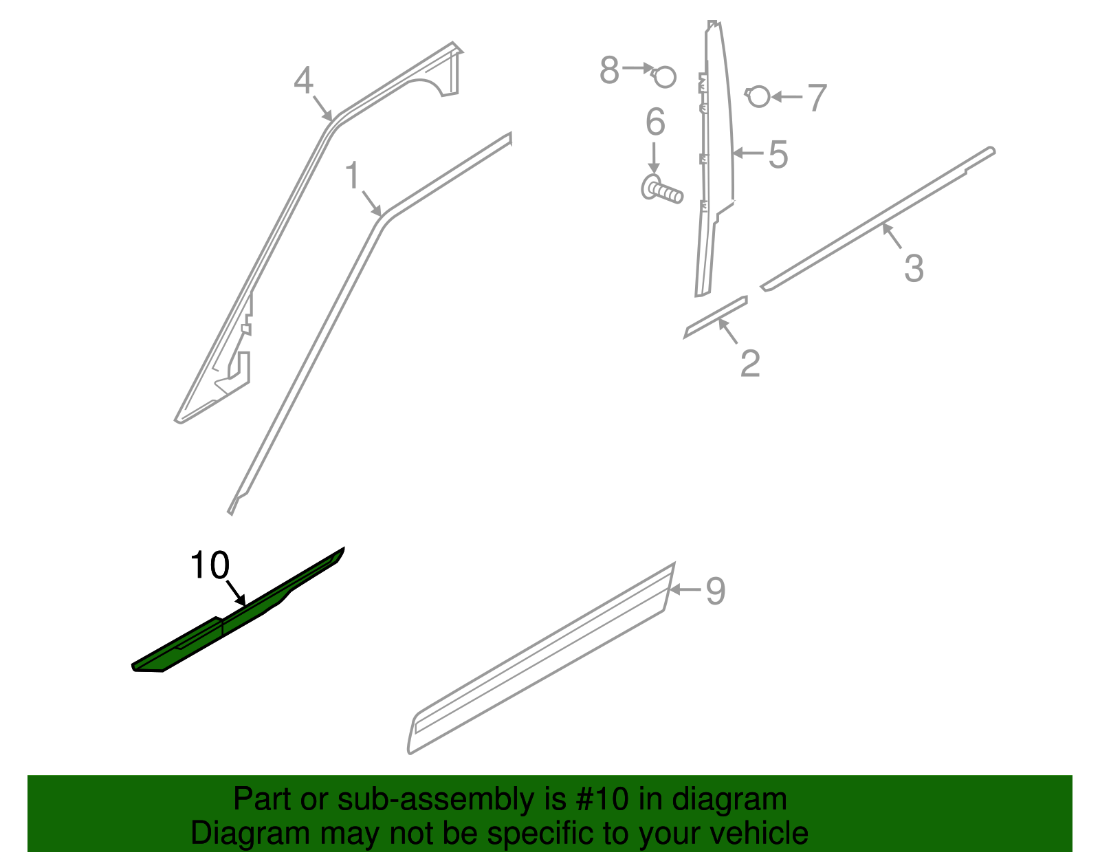 LR178280 - Lower Molding 2018-2023 Land Rover Range Rover Velar | Land ...