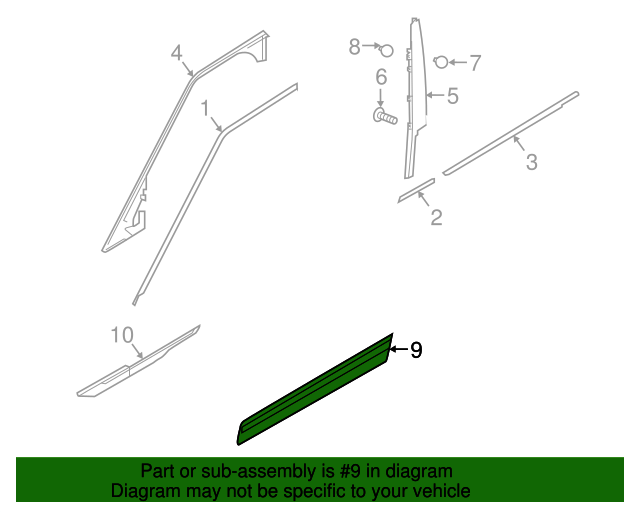 LR146630 - Lower Molding 2018-2023 Land Rover Range Rover Velar | Land ...