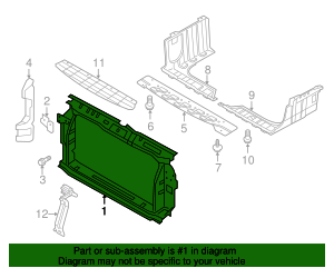 2014-2017 Hyundai Accent Radiator Support 64101-1R301 | OEM Parts Online