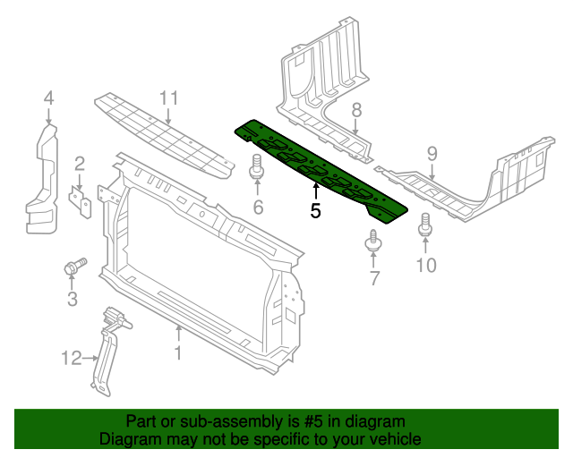 Genuine Front Shield for 2014-2017 Hyundai Accent | Part# 29110-1R600 ...