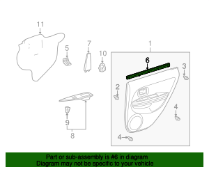 2004-2006 Scion xA Belt Weather-Strip 68173-52080 | Toyota San Diego Parts