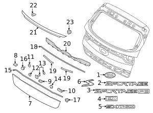 2017-2021 Kia Sportage OEM NEW 2017-2020 Kia Sportage SX Turbo Back ...