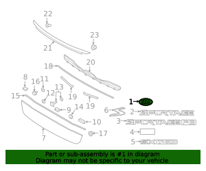 86300-D9800 - Hatch Emblem 2022 Kia Sportage | Kia.Parts Store
