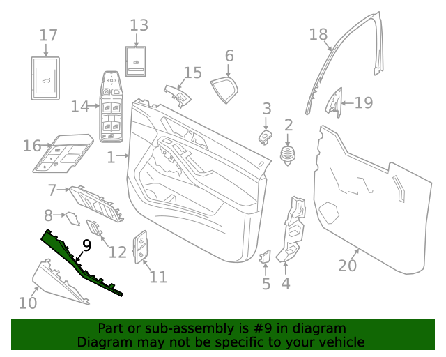 Genuine BMW 51-41-8-747-834 | Upper Trim Panel | FREE Shipping on Most ...