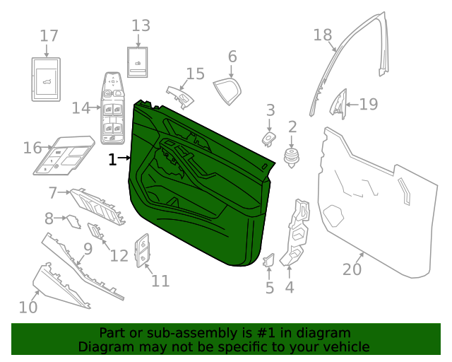 Genuine BMW 51-41-9-473-907 | Door Trim Panel | FREE Shipping on Most ...