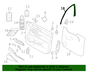 Genuine BMW 51-41-7-445-512 | Frame Molding | FREE Shipping on Most ...
