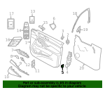 51416998924 - 2019-2022 BMW Lock Knob Guide Cover (51-41-6-998-924 ...