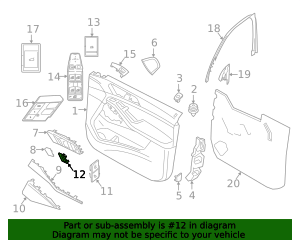 51-41-6-998-539 - Lock Switch Bezel 2019-2024 BMW | AutoNationParts.com