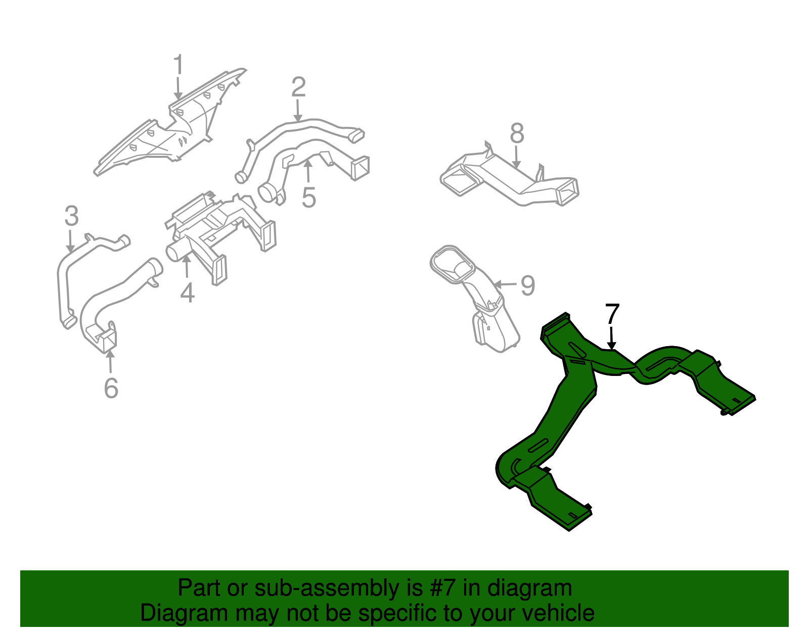 27830-9FD0A - Heater Duct 2004-2010 Infiniti QX56 | INFINITI Parts ...
