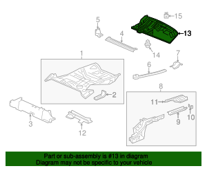 74640-T0A-A00 - Floor Pan Splash Shield 2012-2016 Honda CR-V ...