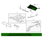 74640-T0A-A00 - Cover Assembly, Rear Floor (Lower) - 2012-2016 Honda CR ...