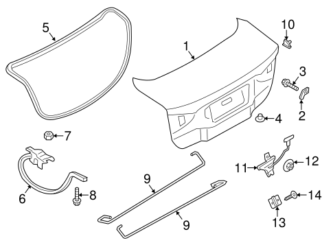 Trunk for 2017 Ford Fusion | Ford Parts Catalog