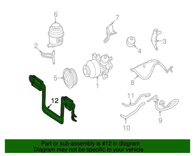 Mercedes-Benz OEM Power Steering Cooler Part# 221-500-35-00 | OEM ...