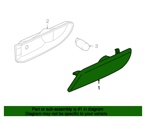 2218200621 - Side Marker Lamp 2010-2014 Mercedes-Benz | AutoNation Parts