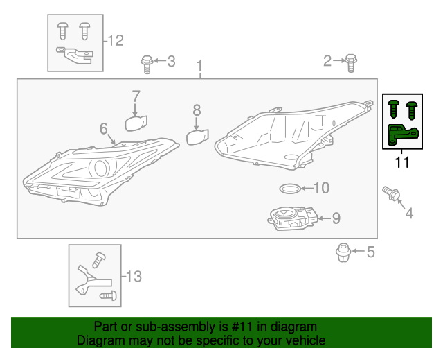 2016-2022 Lexus Repair Bracket 81193-48100 | OEM Parts Online