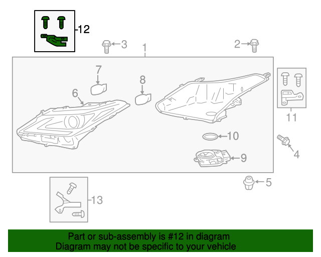 81193-48110 - Headlight Bracket 2016-2019 Lexus | AutoNationParts.com