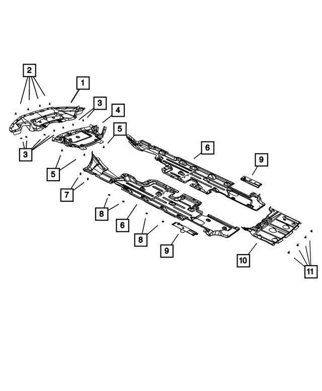 2011-2014 Chrysler 300 2011-2014 Chrysler 300 FRONT UNDER BODY BELLY ...