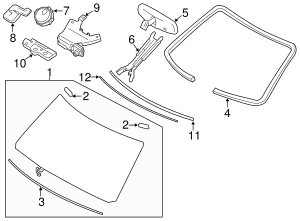 2017 Nissan Armada Windshield G2700-1V81A | Parts for Nissans