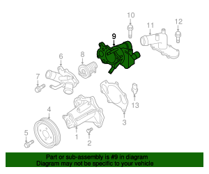 2011-2015 Infiniti Thermostat Housing 11061-1LA0A | Parts Herrin-Gear ...