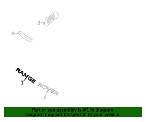 2018-2022 Land Rover Range Rover Sport Hood Emblem LR106495 | OEM Parts ...